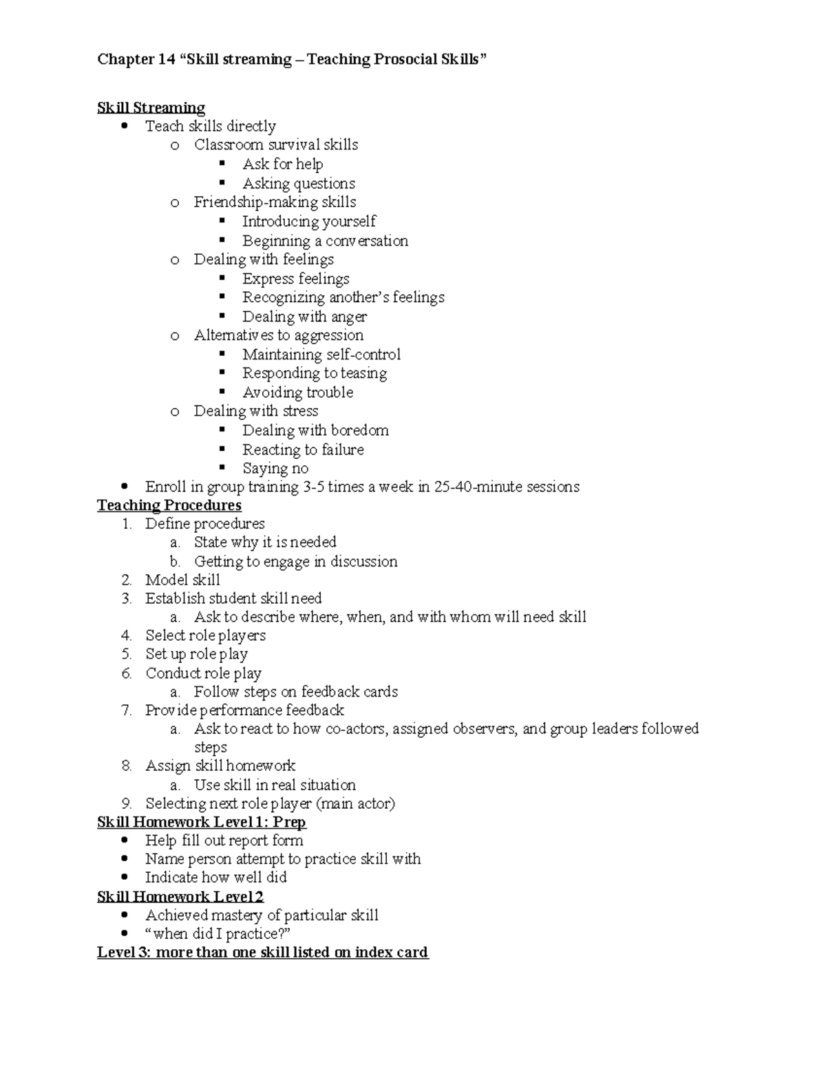 Chapter 14 skill streaming - Chapter 14 streaming Teaching Prosocial ...