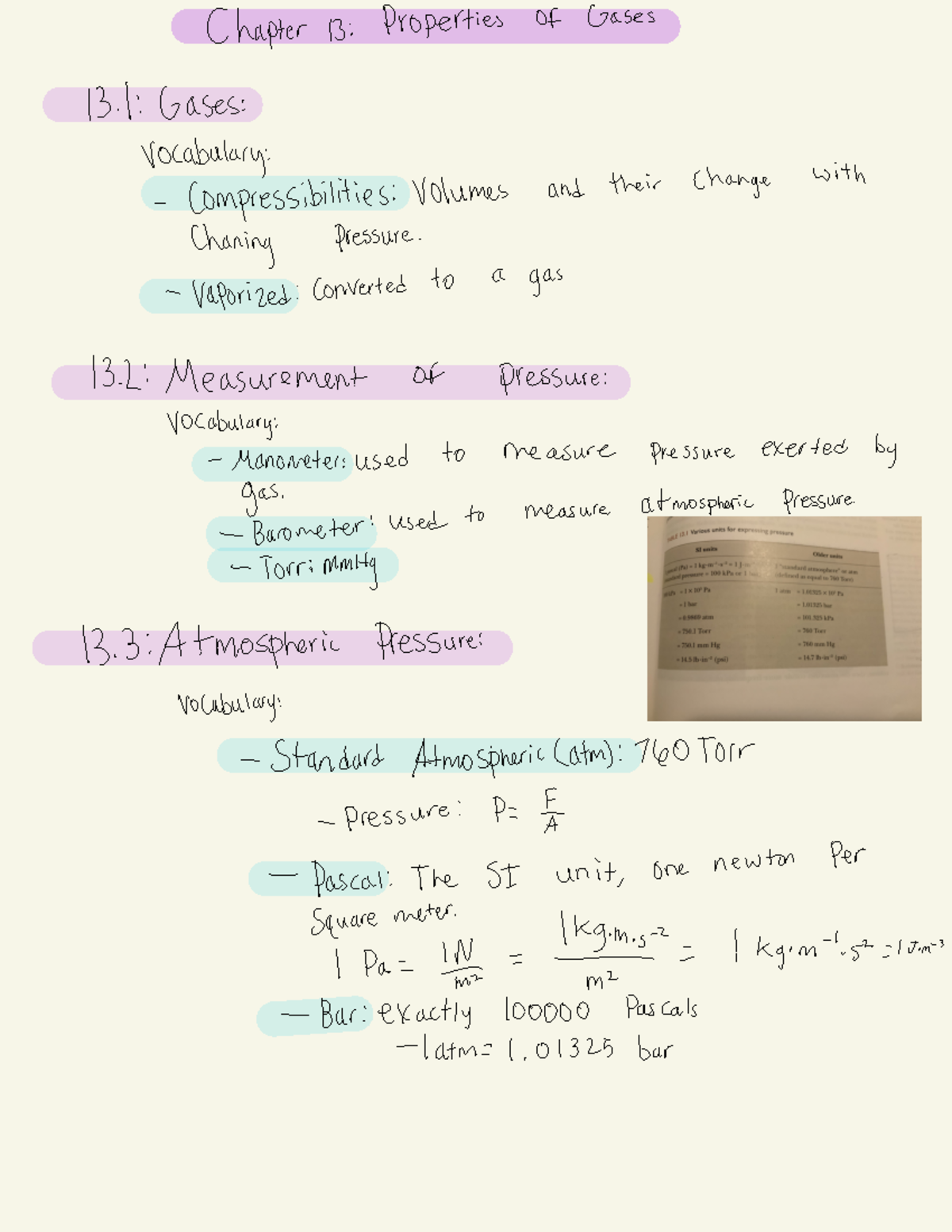 General Chemistry Notes - Chapter B: Properties of Gases 13: Gases ...