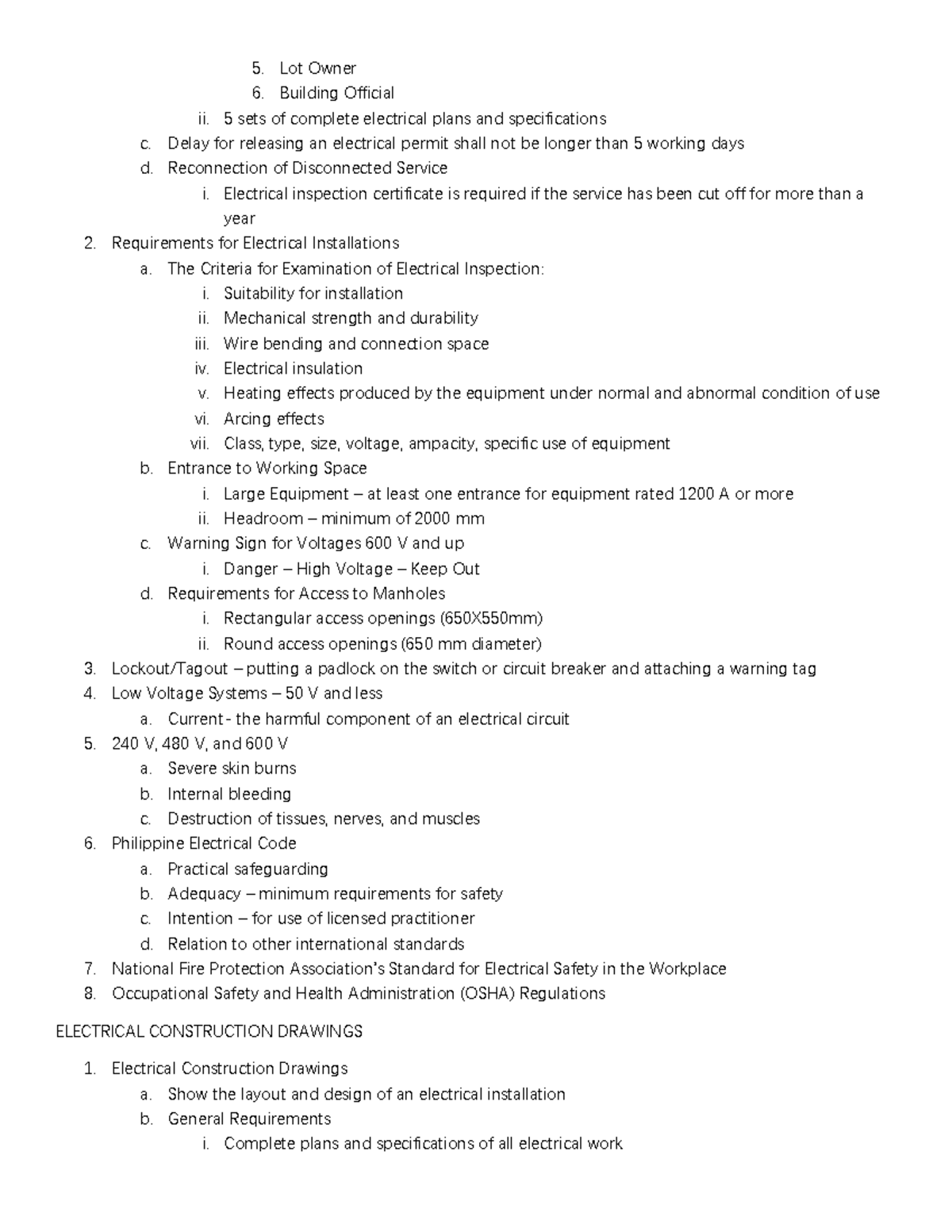 Lecture Notes P 2 - Lot Owner Building Official ii. 5 sets of complete ...
