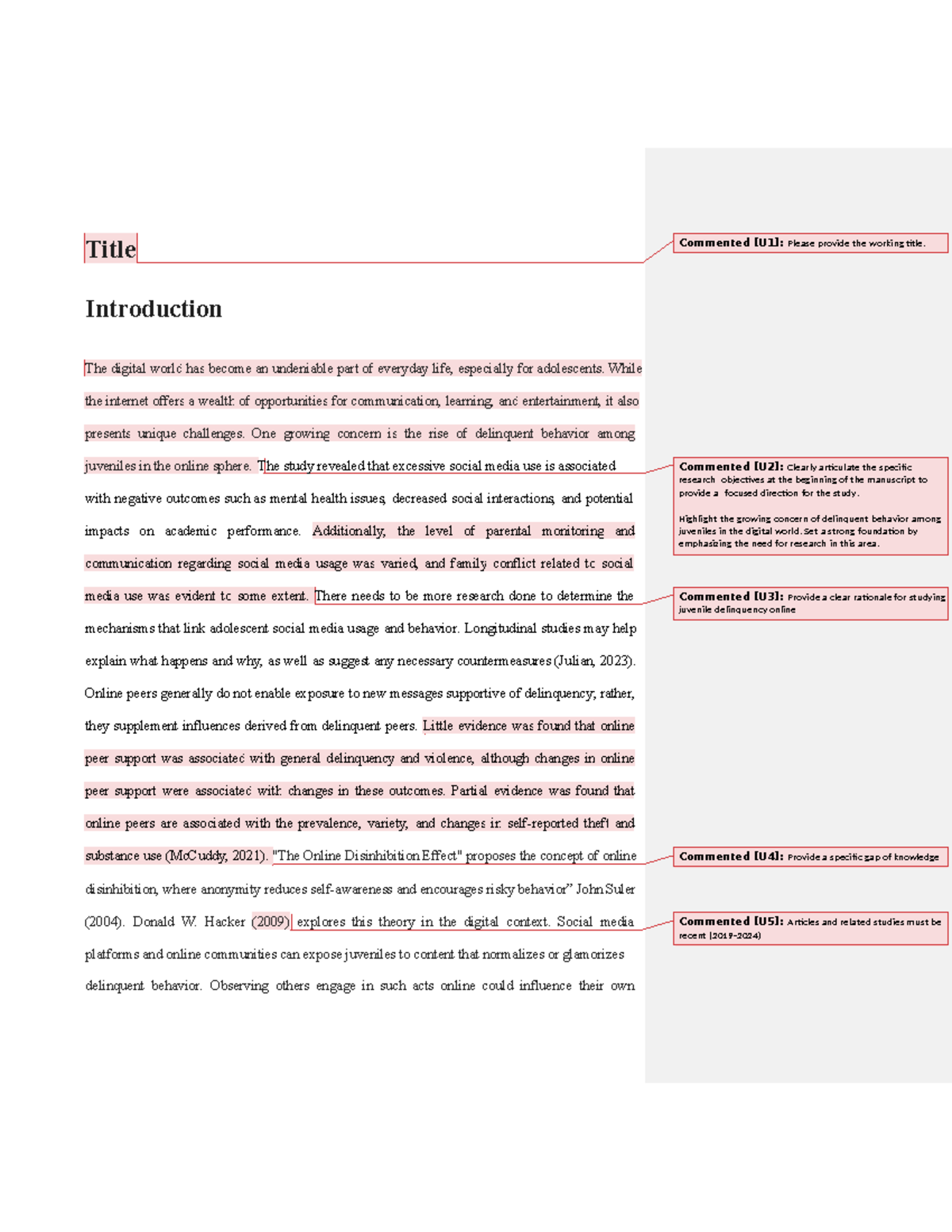 I.- Introduction - uli na - Title Introduction The digital world has ...
