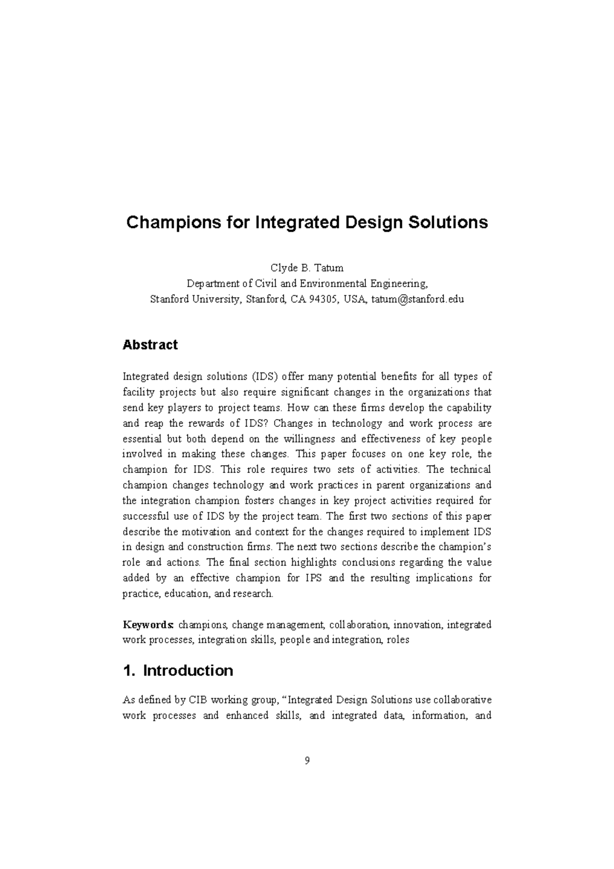 Design-Construction Integration-1 - Champions for Integrated Design ...