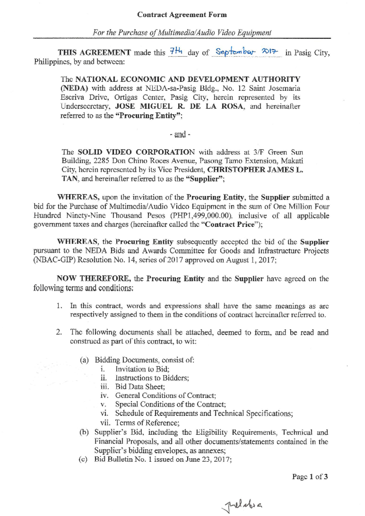 Contract Agreement Signed Notarized - Bachelor of Science in Secondary ...