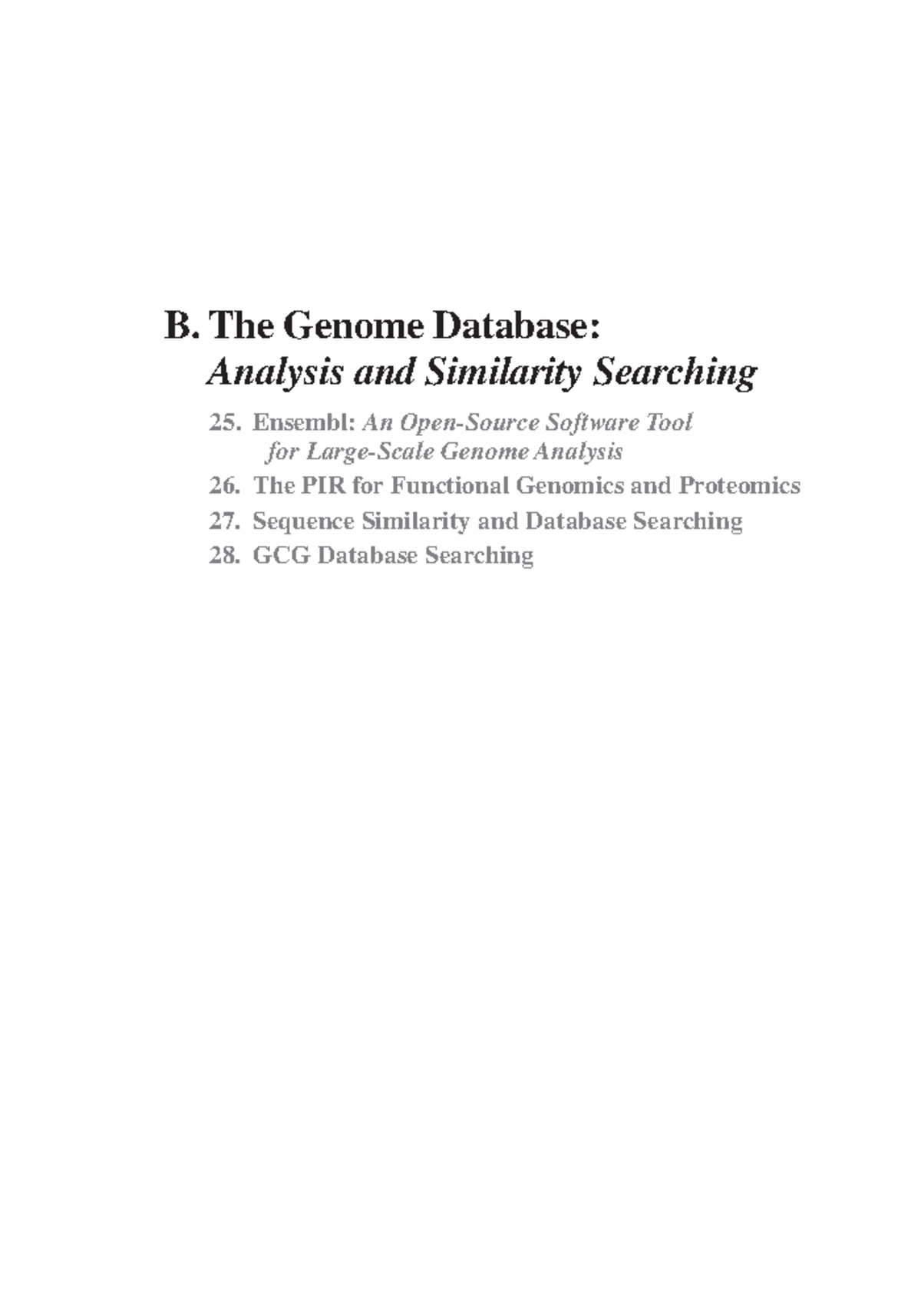Introduction to bioinformatics-142 - Ensembl — 411 B. The Genome ...