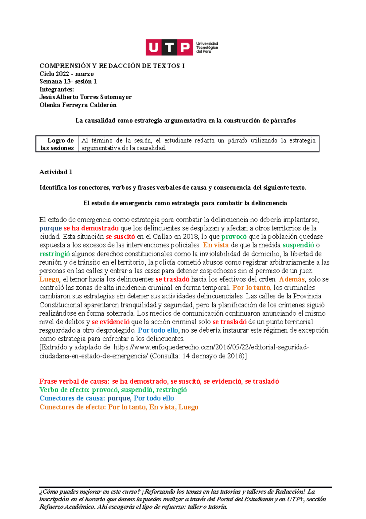 S13.s1 La causalidad como estrategia discursiva - COMPRENSIÓN Y ...