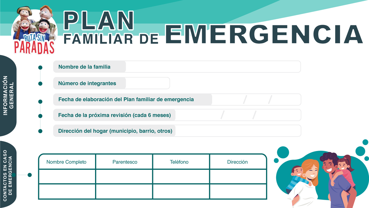 Formato Plan Familiar de Emergencia 3 - EMERGENCIA INFORMACI”N GENERAL ...