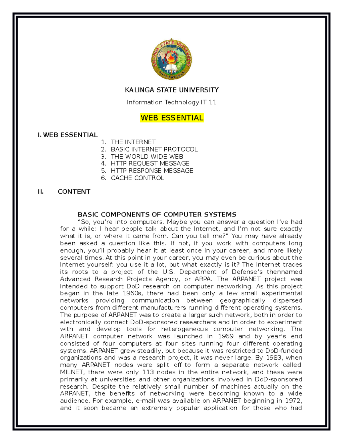 Computer System - Information Technology IT Detailed Lesson Lecture ...