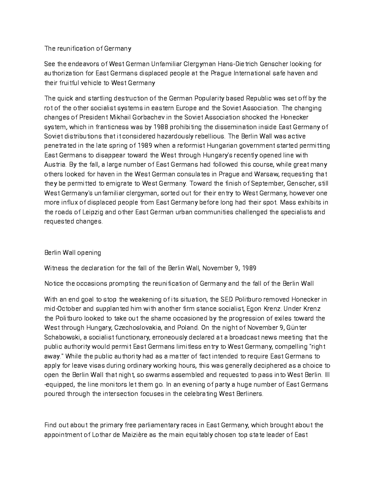 The reunificati-WPS Office - The reunification of Germany See the ...