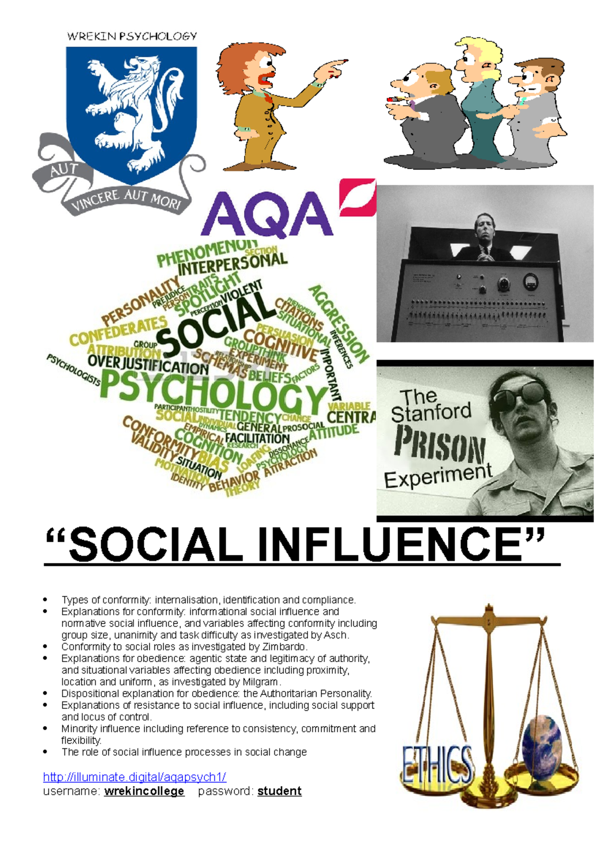 Copy of Social Influence Booklet - “SOCIAL INFLUENCE” Types of ...