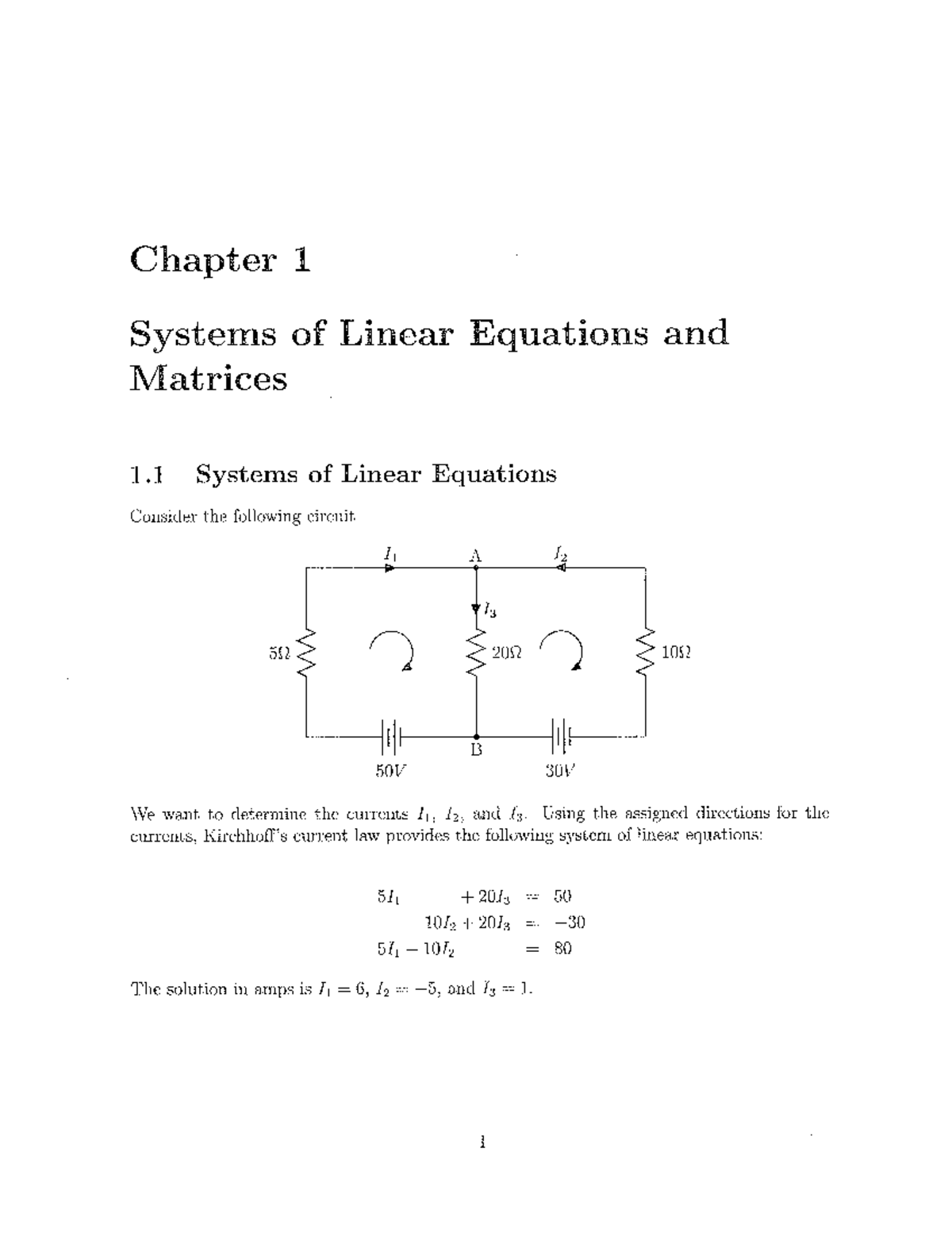 Section 1 - Lecture notes 1.1 - Chapter 1 Systems of Linear Equations ...