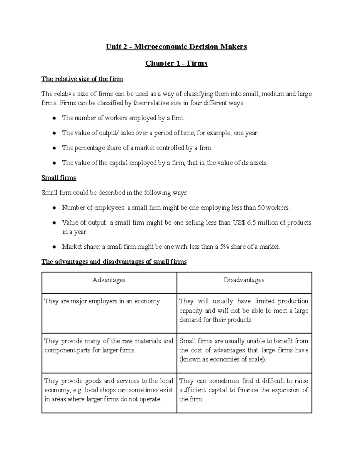 G9 - U2 - Chapter 1 Notes - opml - Unit 2 - Microeconomic Decision ...