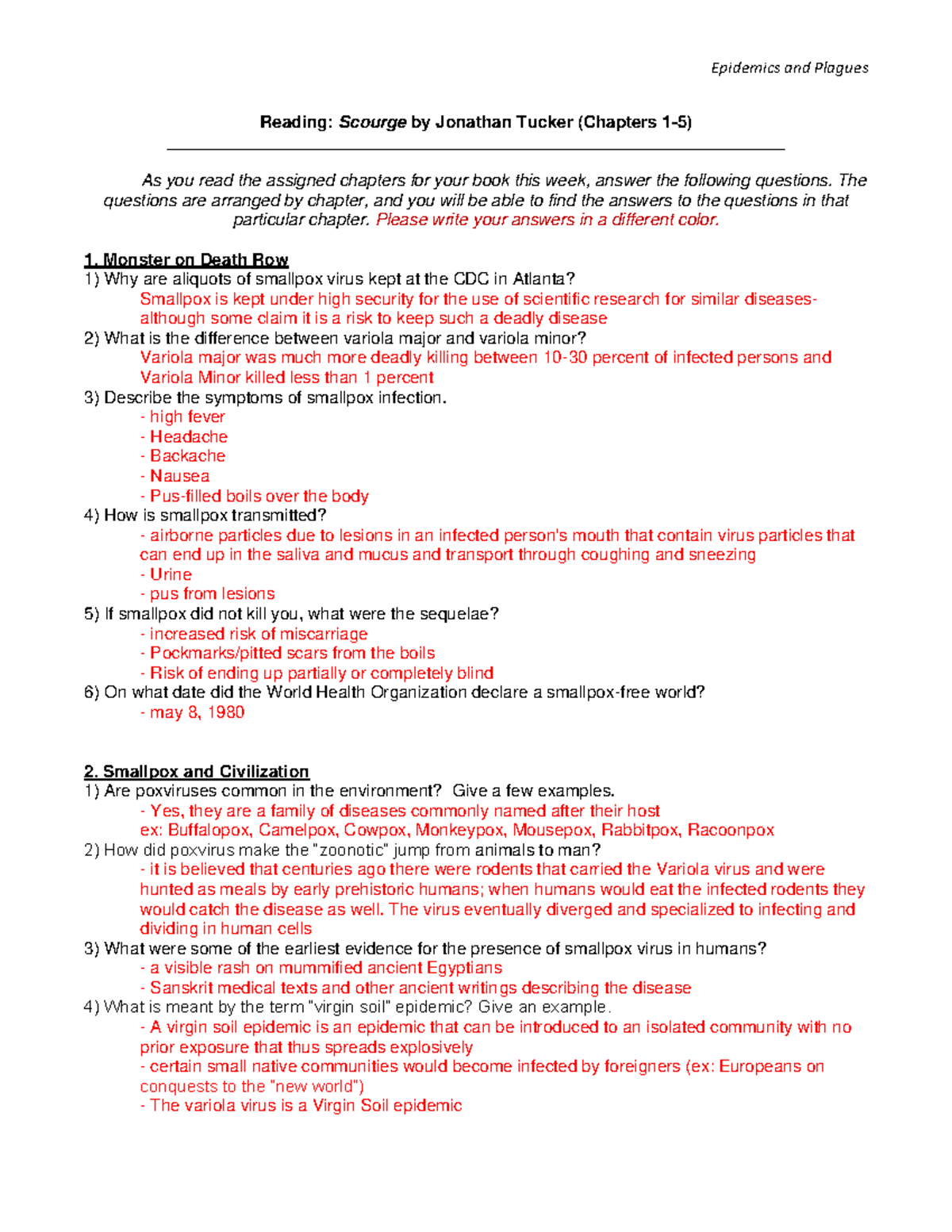 Scourge Questions+CH1-5 - Reading: Scourge by Jonathan Tucker (Chapters ...