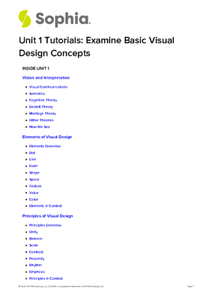 Sophia Visual Communication viscomm 1001-unit-1-practice-milestone - a ...
