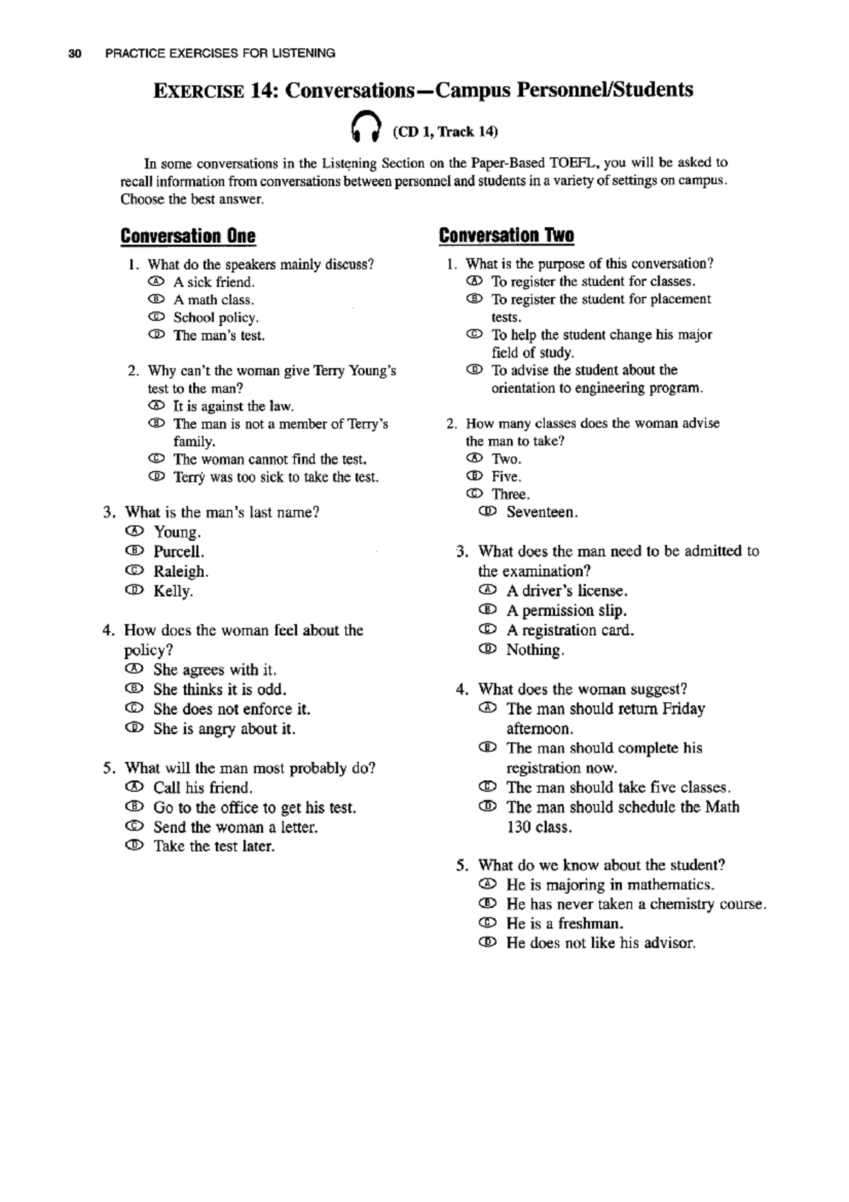 Practice Listening 3- PART 1 - Ngôn ngữ Anh - Studocu