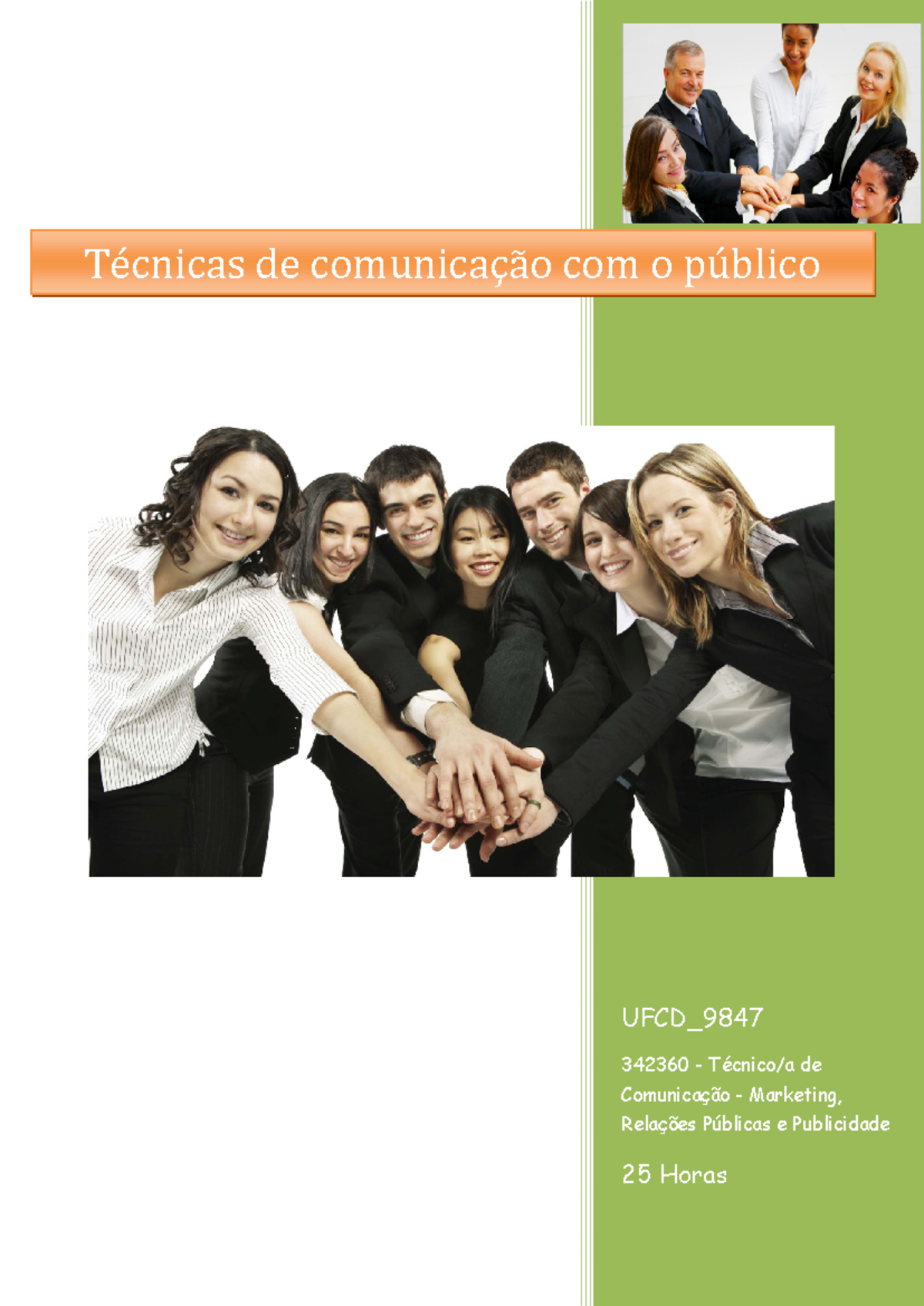 UFCD 9847 Técnicas de comunicação com o público - UFCD_ 342360 ...