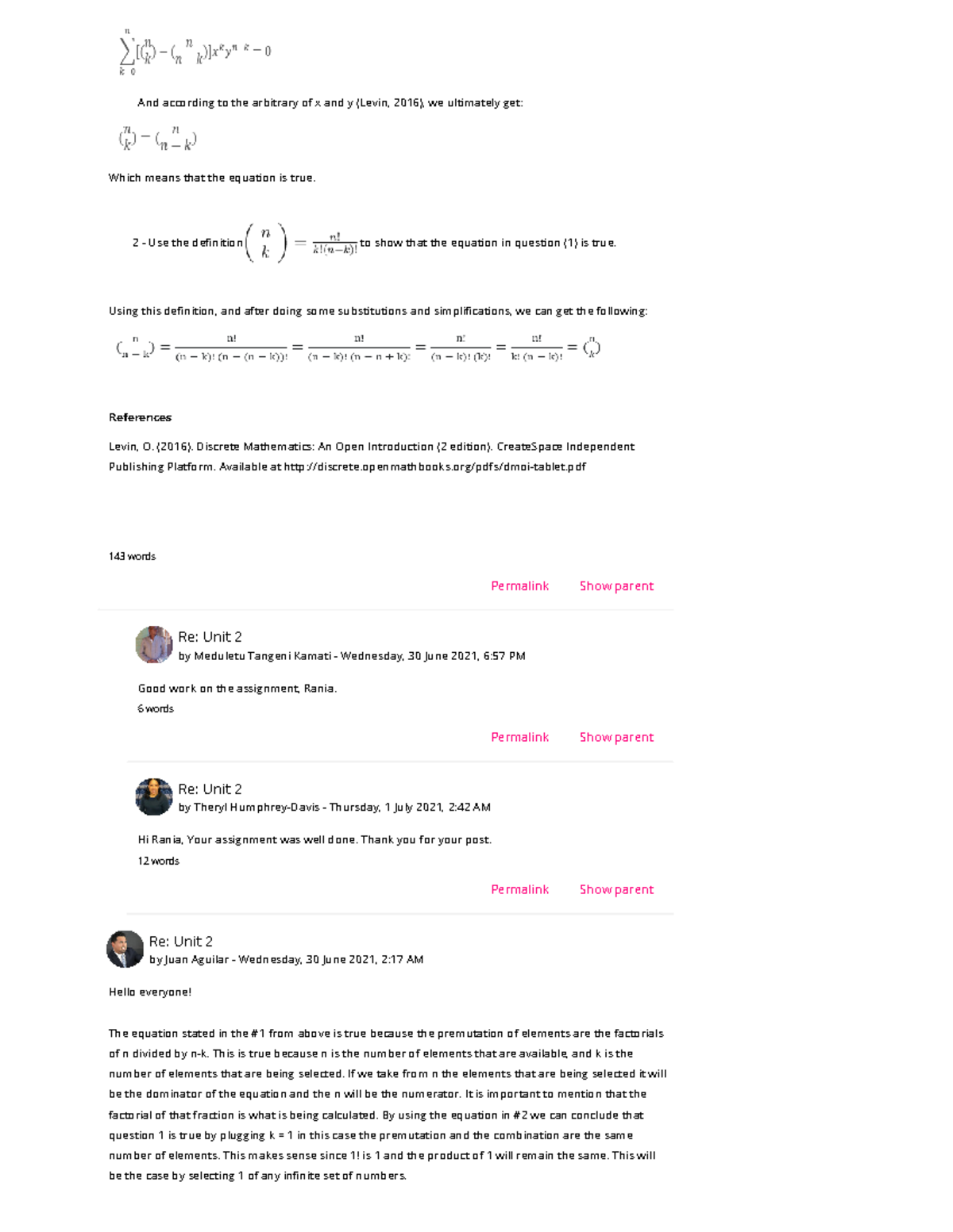 MATH 1302 - Unit 2 10 - MATH 1302 DISCRETE MATHEMATICS - And according ...