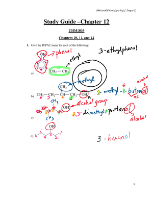 ch.3 study guide key - CHM1033-MDC-North Campus-Prof. G. Dominguez 1 ...