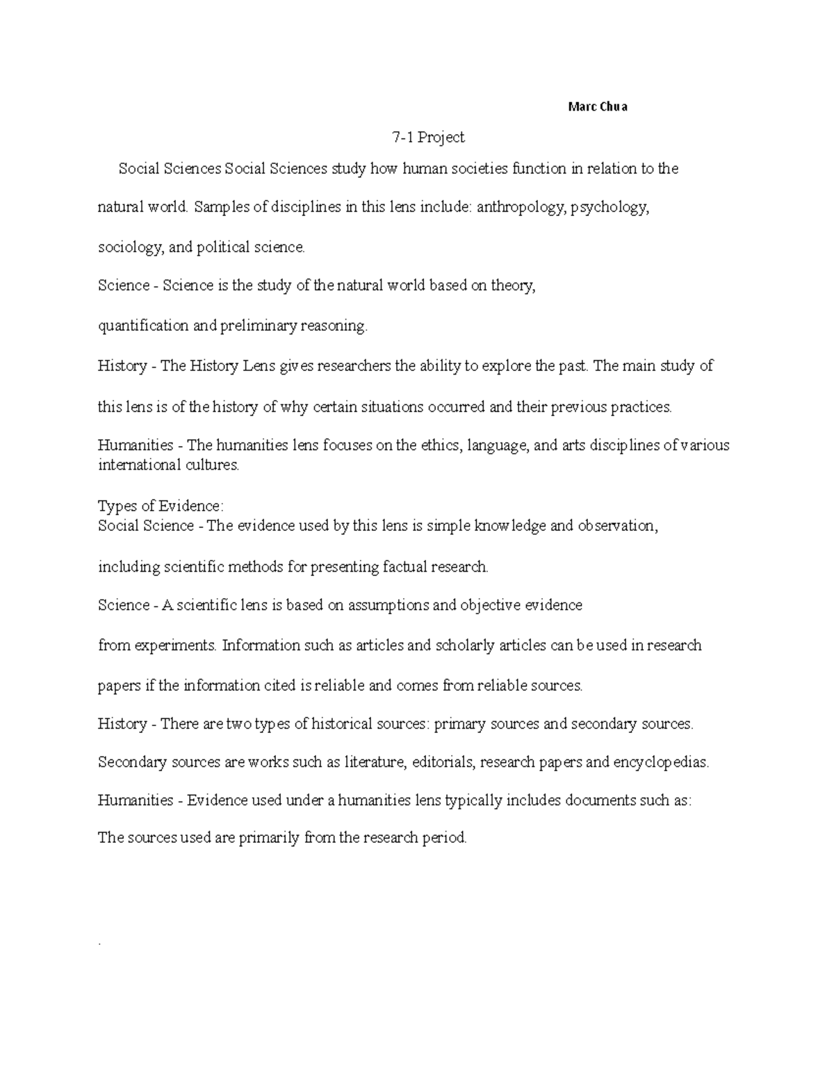 7-1(3) - coursework - Marc Chua 7-1 Project Social Sciences Social ...