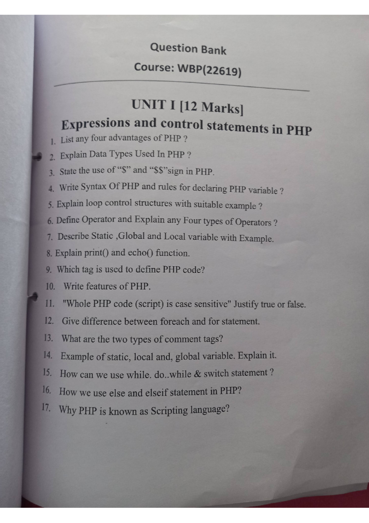 PHP IMP questions - Summary Digital Signal Processing - Studocu
