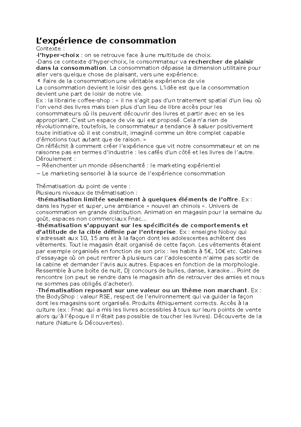 Experience de communication - L’expérience de consommation Contexte : -l’hyper-choix : on se ...