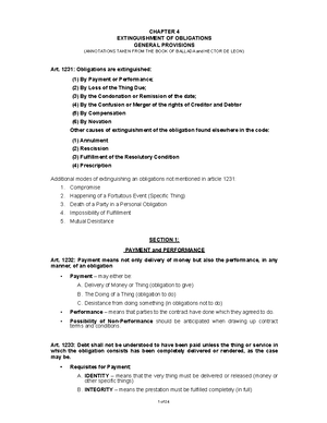 [ Coblaw 1] Article 1179-1192 Notes - ART. 1179. Every obligation whose ...