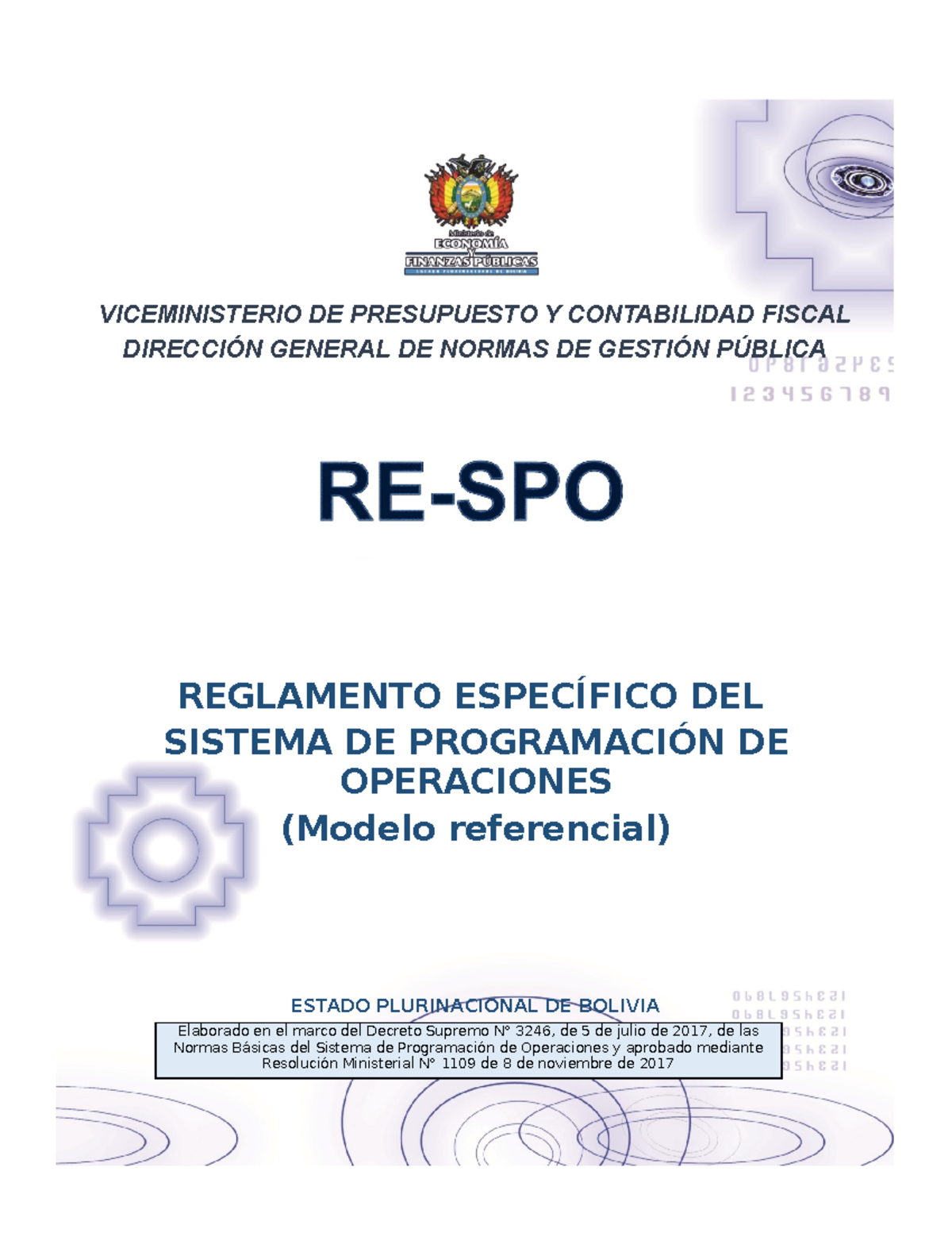 Modelo RE-SPO - fdghjk - VICEMINISTERIO DE PRESUPUESTO Y CONTABILIDAD ...