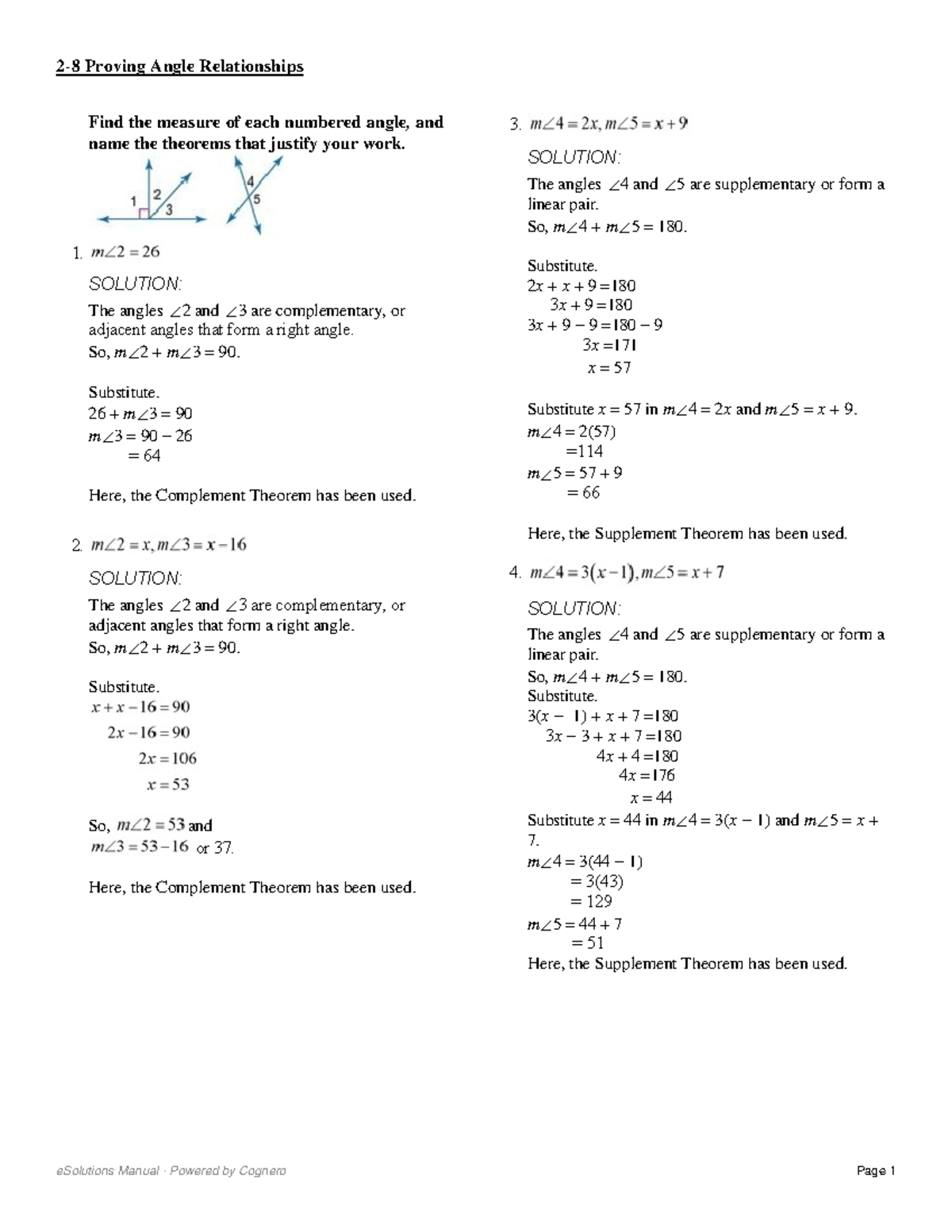 2-8 Proving Angle Relationships Math High School Lesson g7 module ...