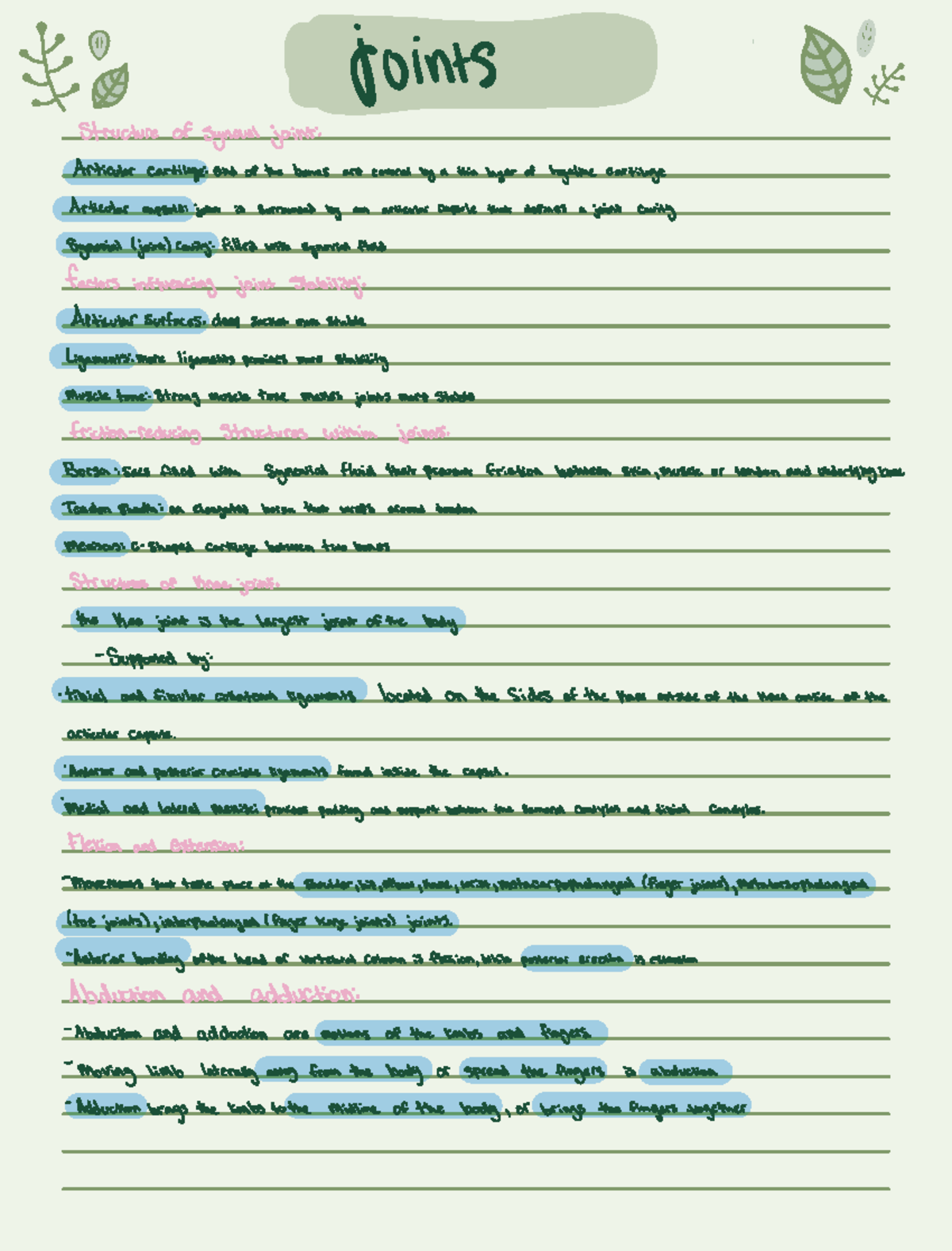 Notes based off class slide set on joints - of Joints a SIii fe's ...