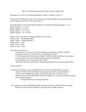 HLT 485 Validity and Reliability - HLT 485 What is a good test? Terms ...