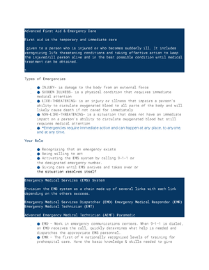 MOD 1 First Aid-2 - Module Assignment - Module 1 First Aid and ...