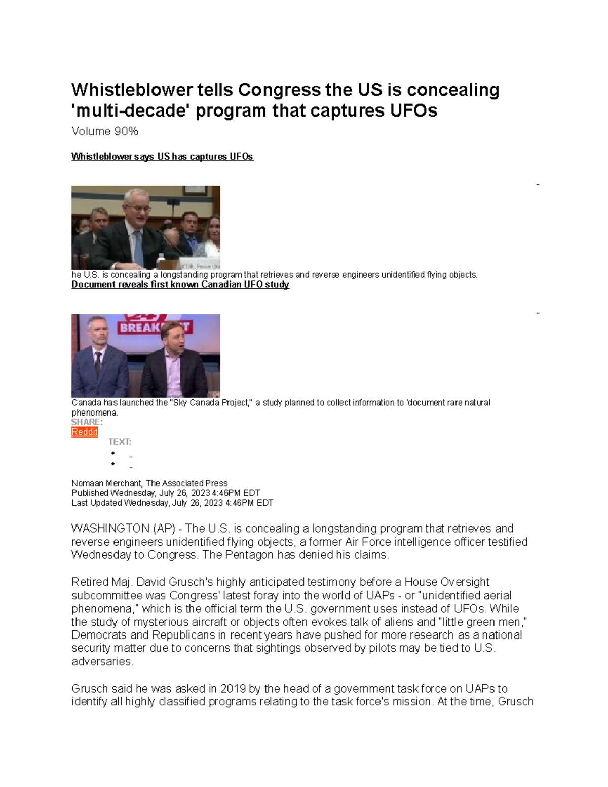 Doc 8 - writing essay - Whistleblower tells Congress the US is ...