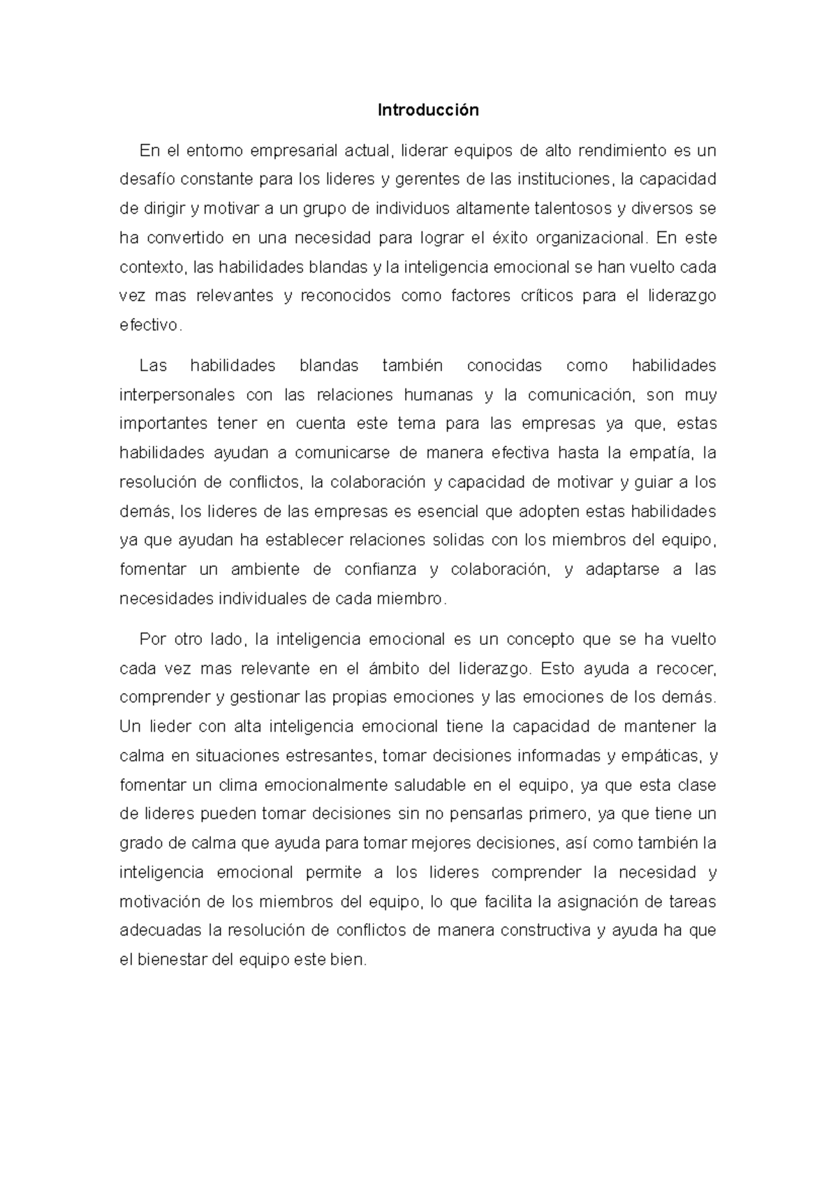 Introducción, conclusion y recomendaciones - Introducción En el entorno ...