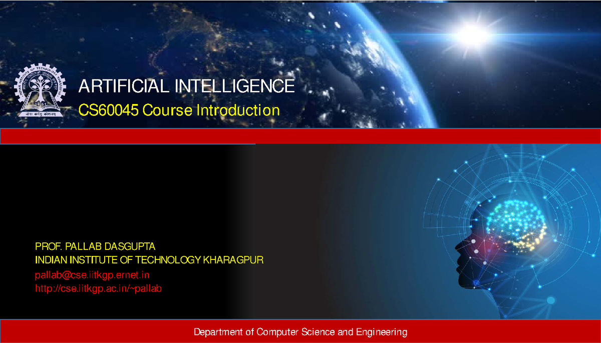 Lec1 Introduction - Artificial Intelligence lecture notes - ARTIFICIAL ...