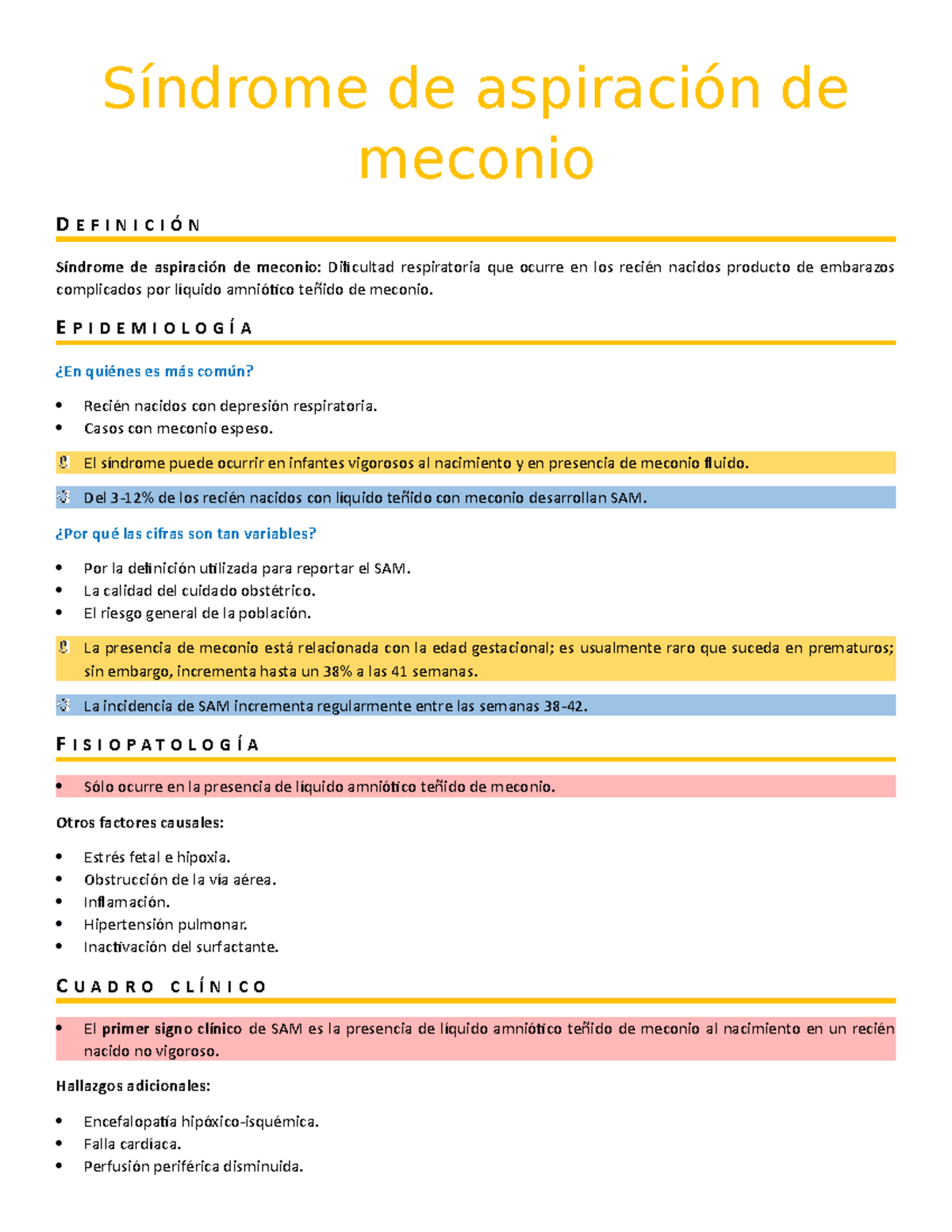 Síndrome de aspiración de meconio - Síndrome de aspiración de meconio D ...