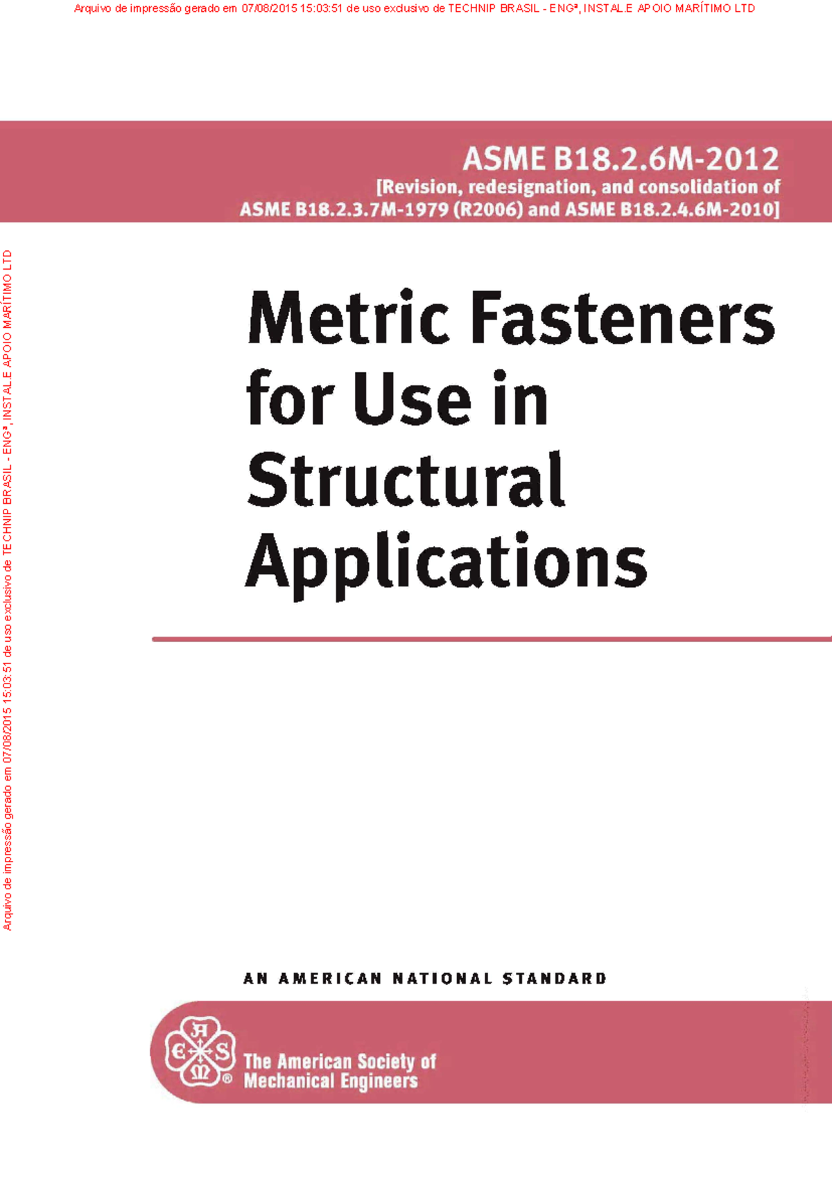 ASME B18 - Norma Asme de tornillos - ASME B18.2- [Revision, redesignation, and consolidation of ...