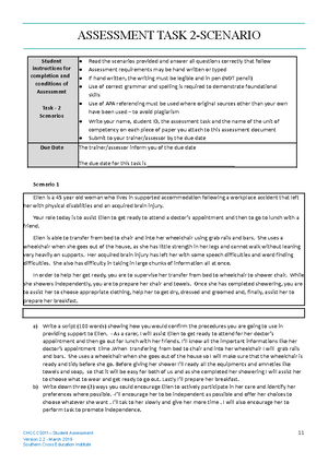 4. Chcccs 019 Student Assessment TASK 4 Role Play (2023) - CHCCCS019 ...