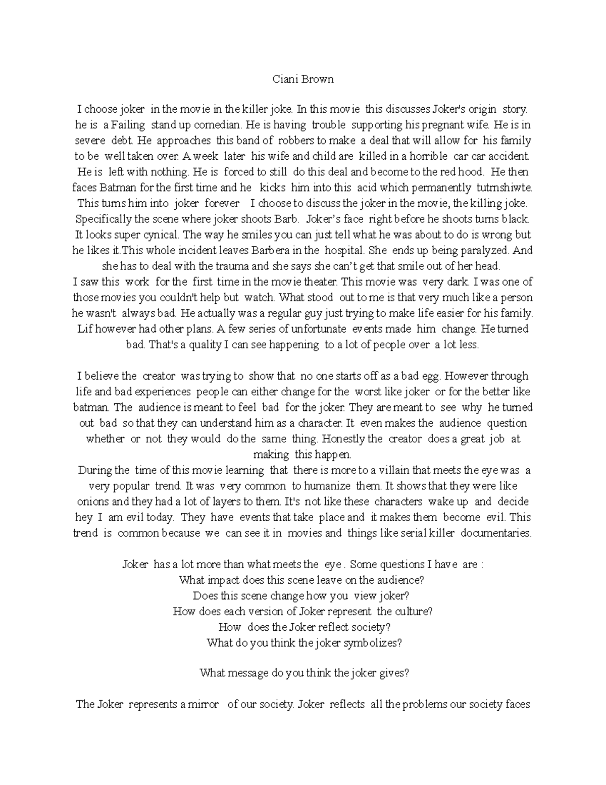 Untitled document (2) (1)2-1-1 Journal: Going With Your "Gut" - Ciani ...