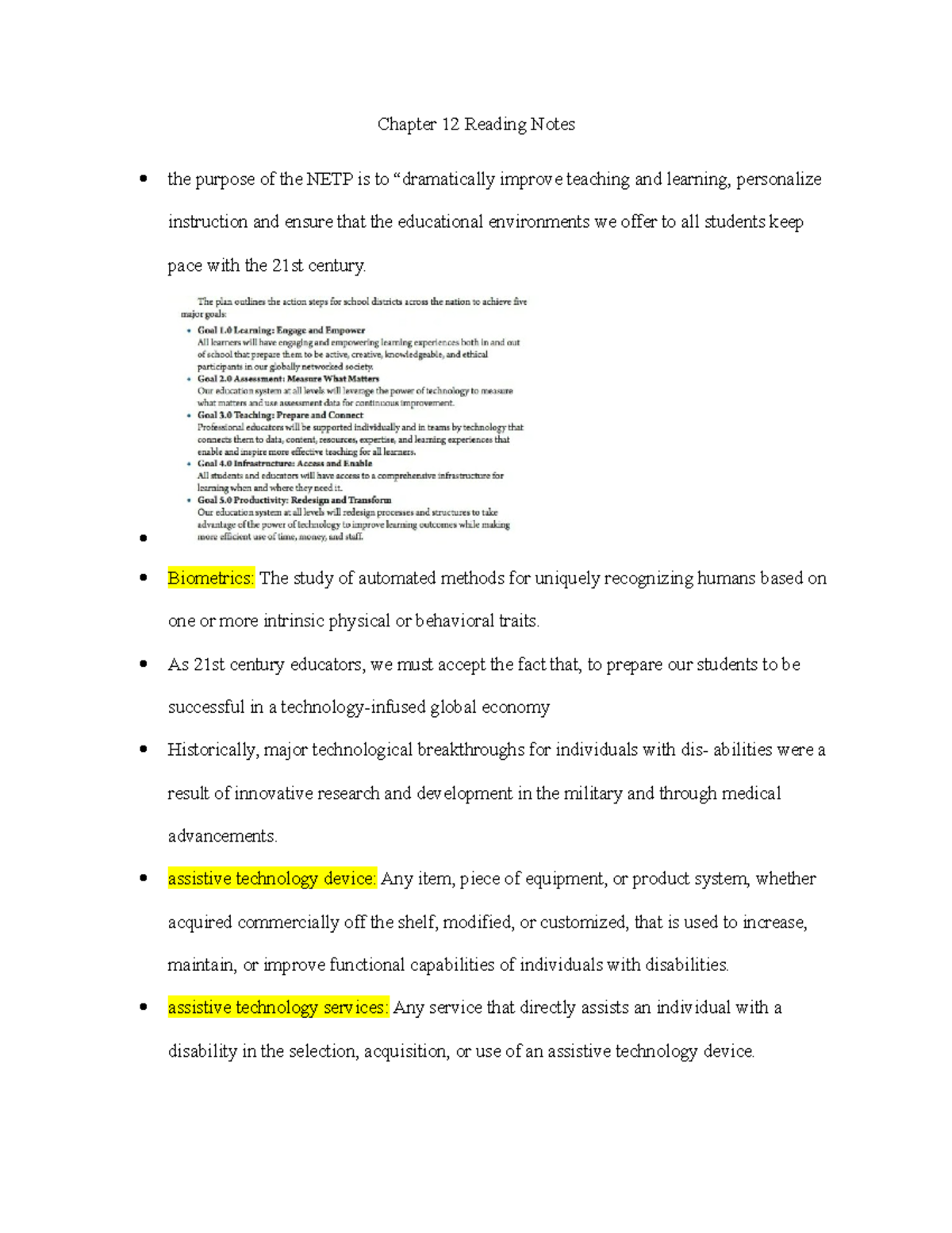 Chapter 12 RN - Chapter 12 Reading Notes the purpose of the NETP is to ...