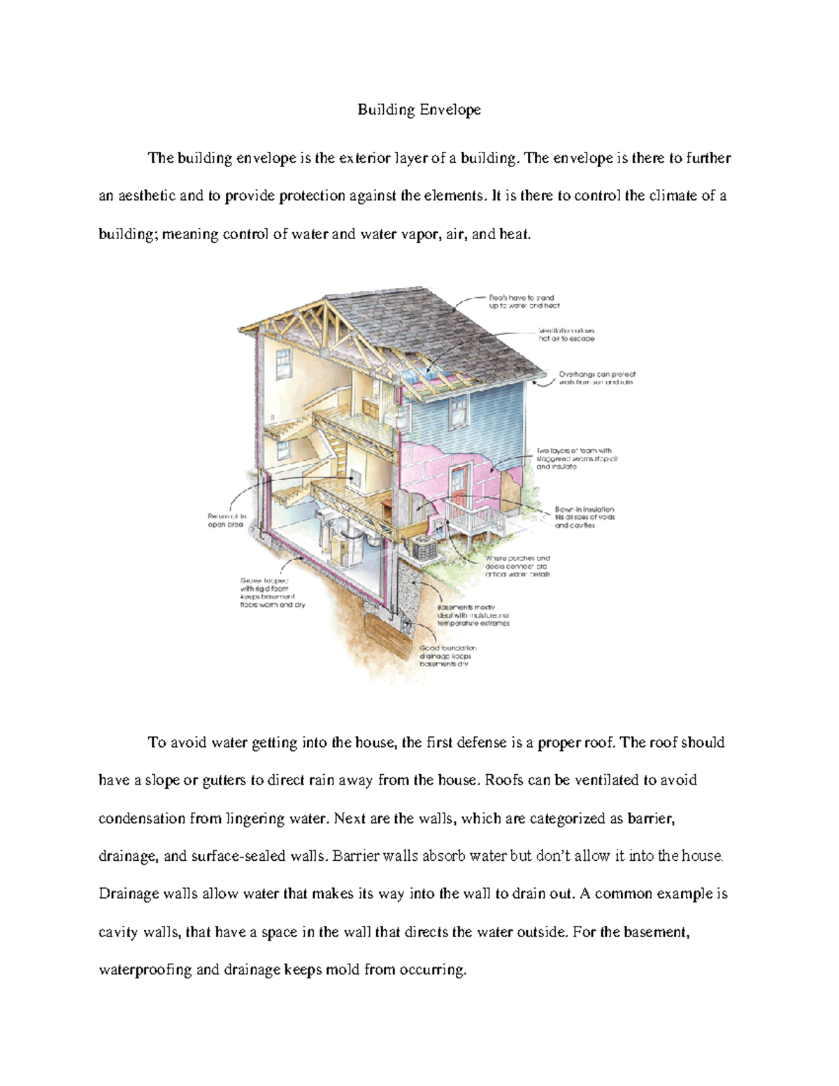 Building Envelope - Lecture notes 8 - Building Envelope The building ...