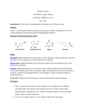 Lab 8 Reaction Kinetics for an Sn1 Reaction - Reaction Kinetics for an ...