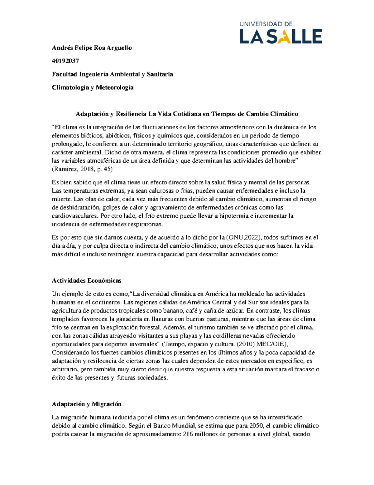 Clima Adaptación Y Resilencia - Andrés Felipe Roa Arguello 40192037 ...