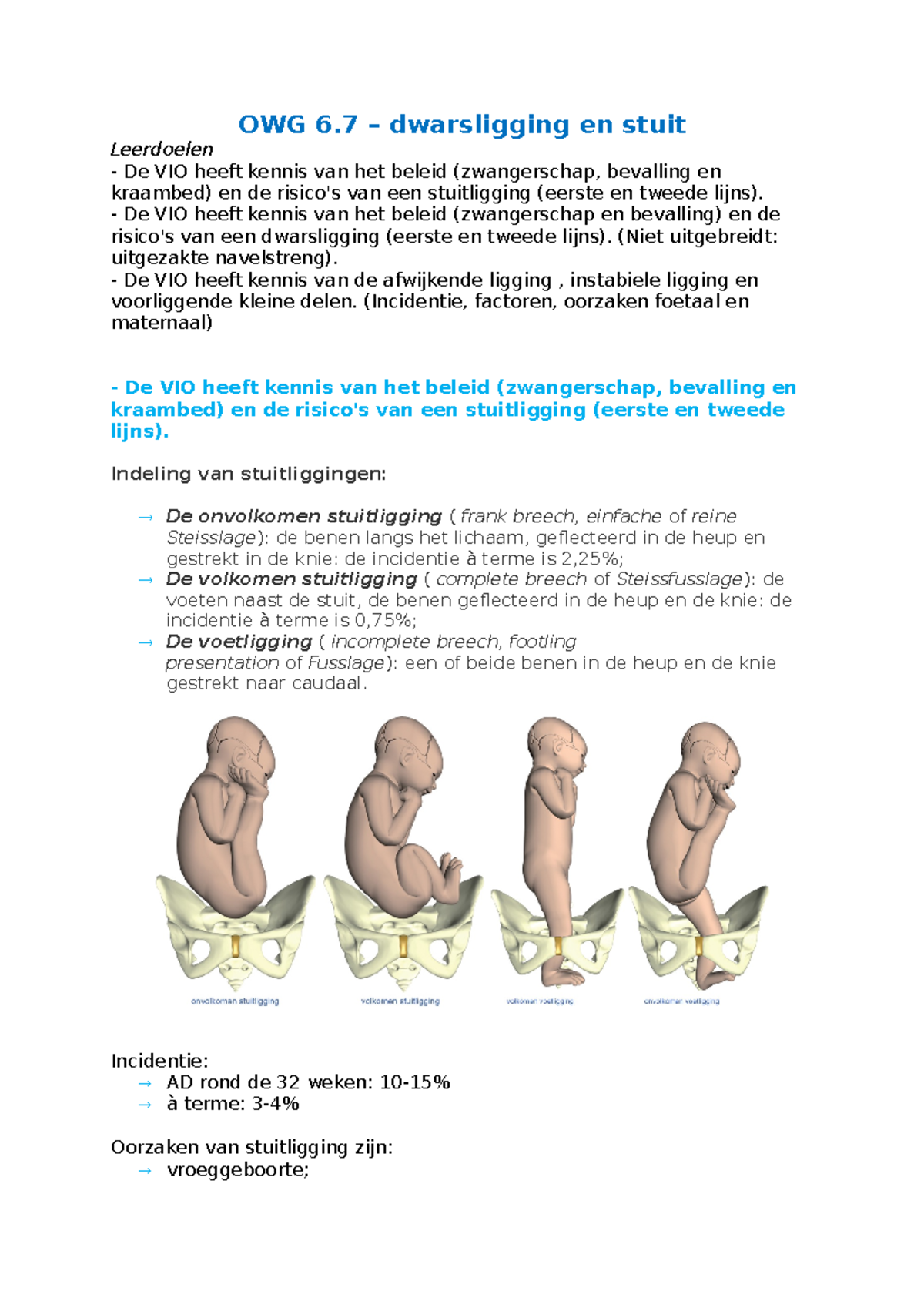 OWG 6.7 - dwars- en stuitligging - OWG 6 – dwarsligging en stuit ...