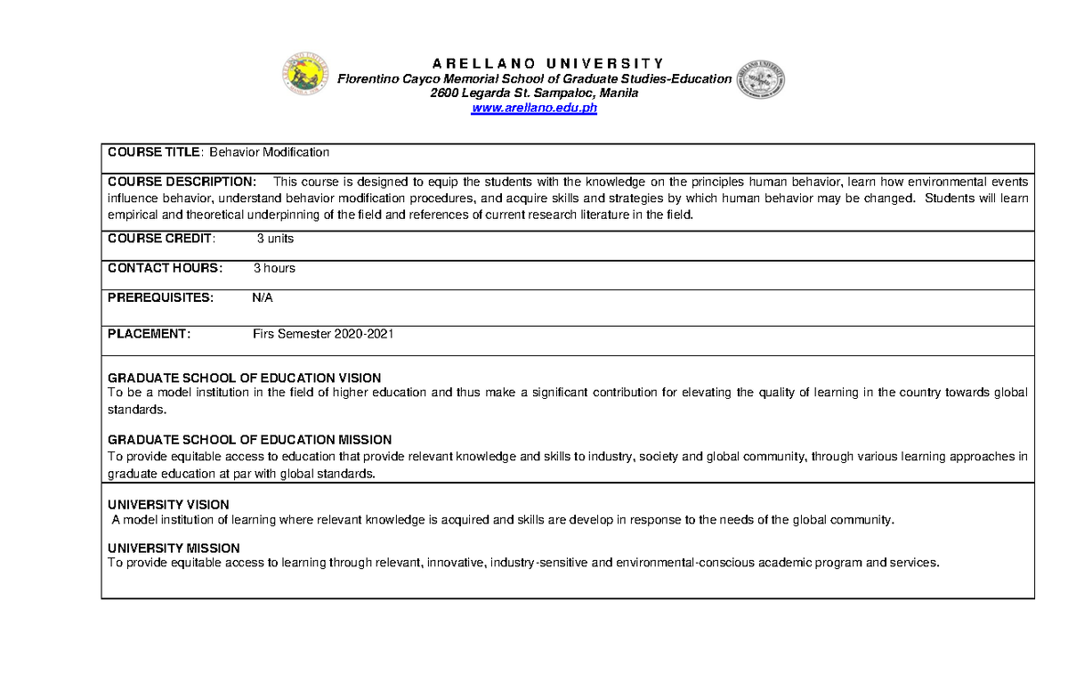 Behavior Modification 2020-2021 - Warning: TT: undefined function: 32 A ...