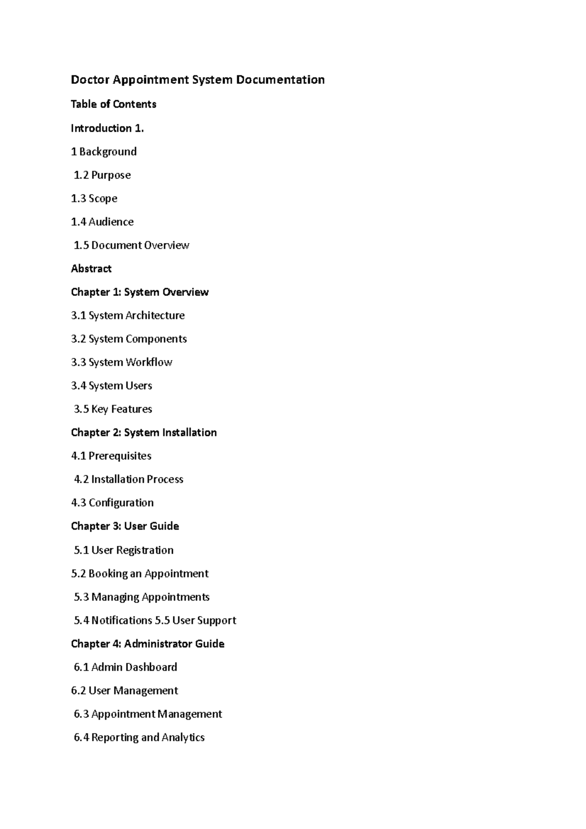 Doctor Appointment System Documentation project - Doctor Appointment ...