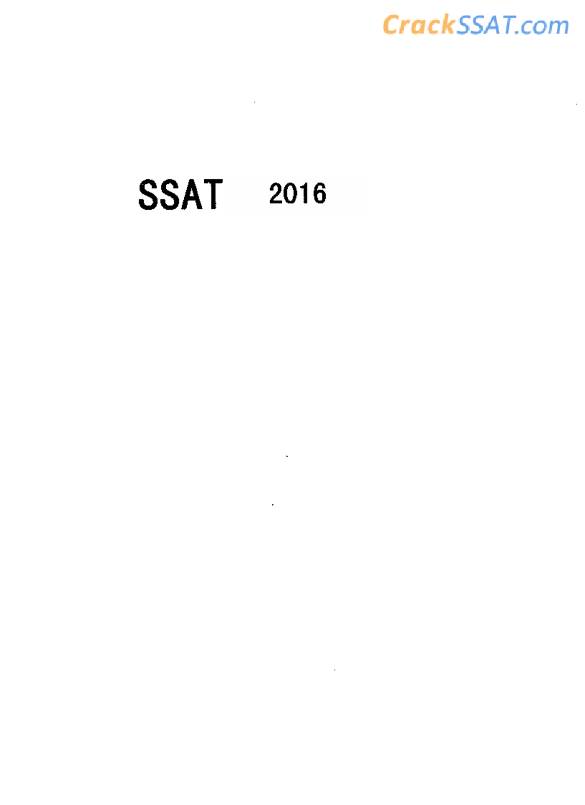 SSAT 2016 - Thank - Estática - ####### - Studocu