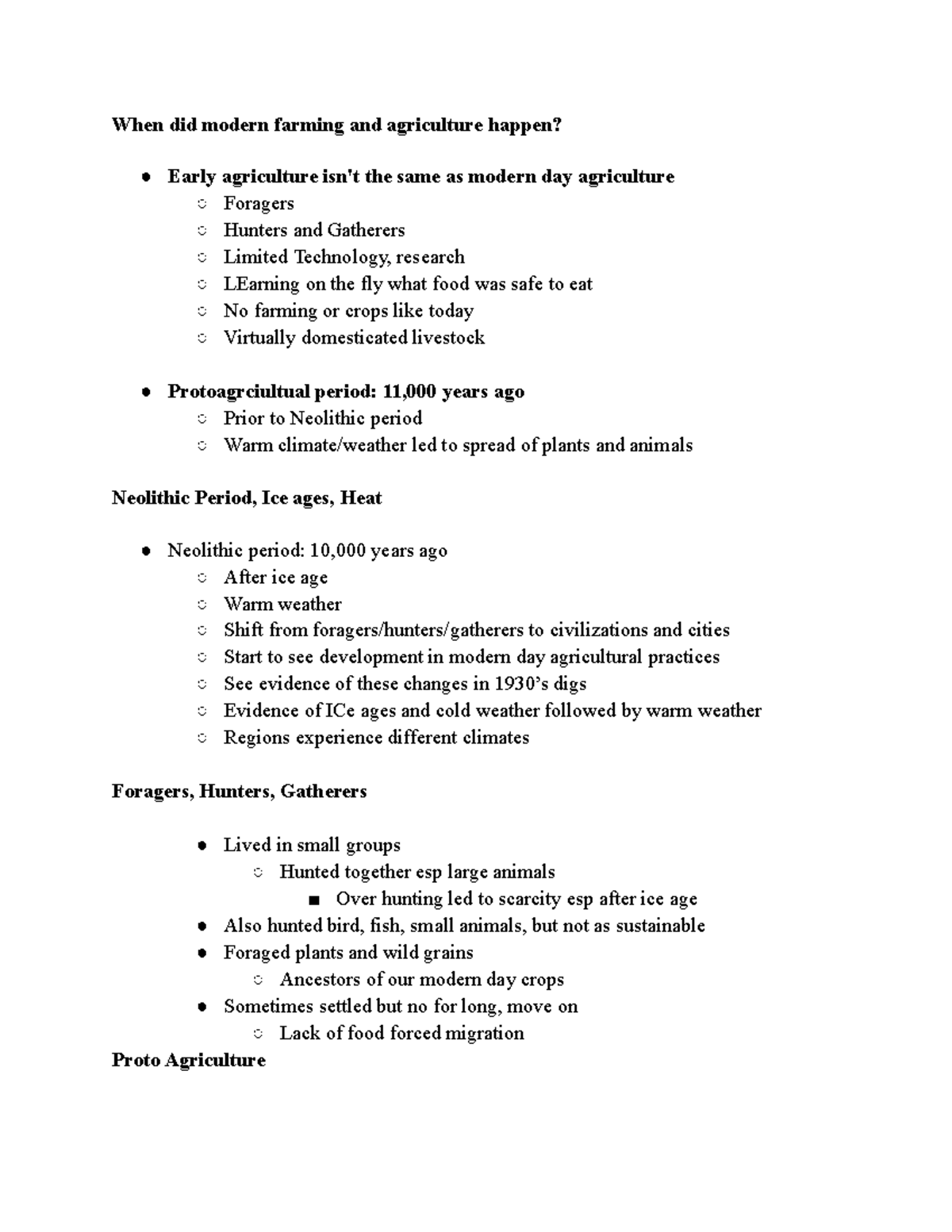 AG Chapter 1: Week 2 Notes - When did modern farming and agriculture ...