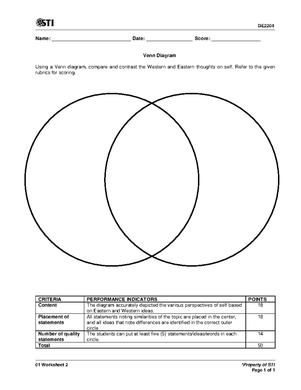 02 Worksheet 2 - this is for uploading - GE 01 Worksheet 2 *Property of ...