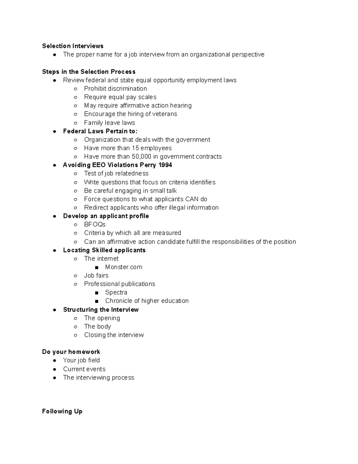 Chapter 7 Selection Interviews - Selection Interviews The proper name ...