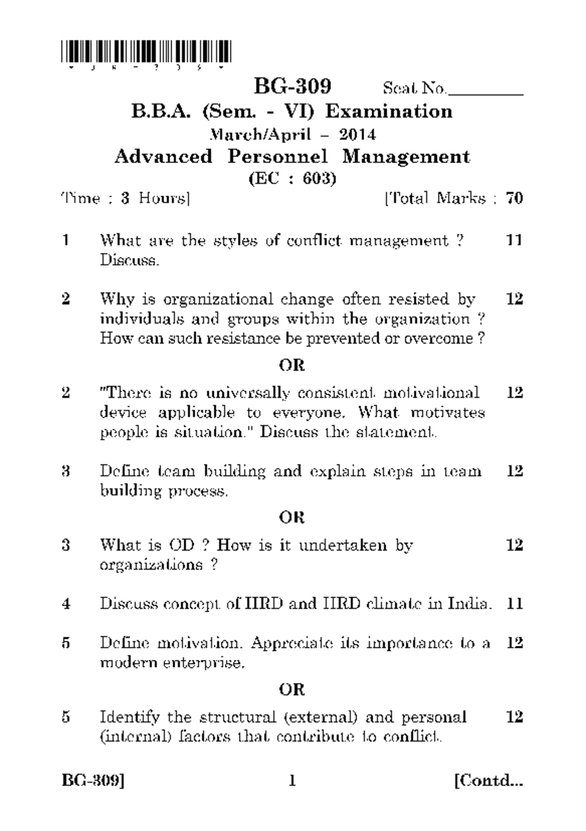 B.B.A. (Sem. - VI) Advanced Personnel Management - Bachelor of business ...