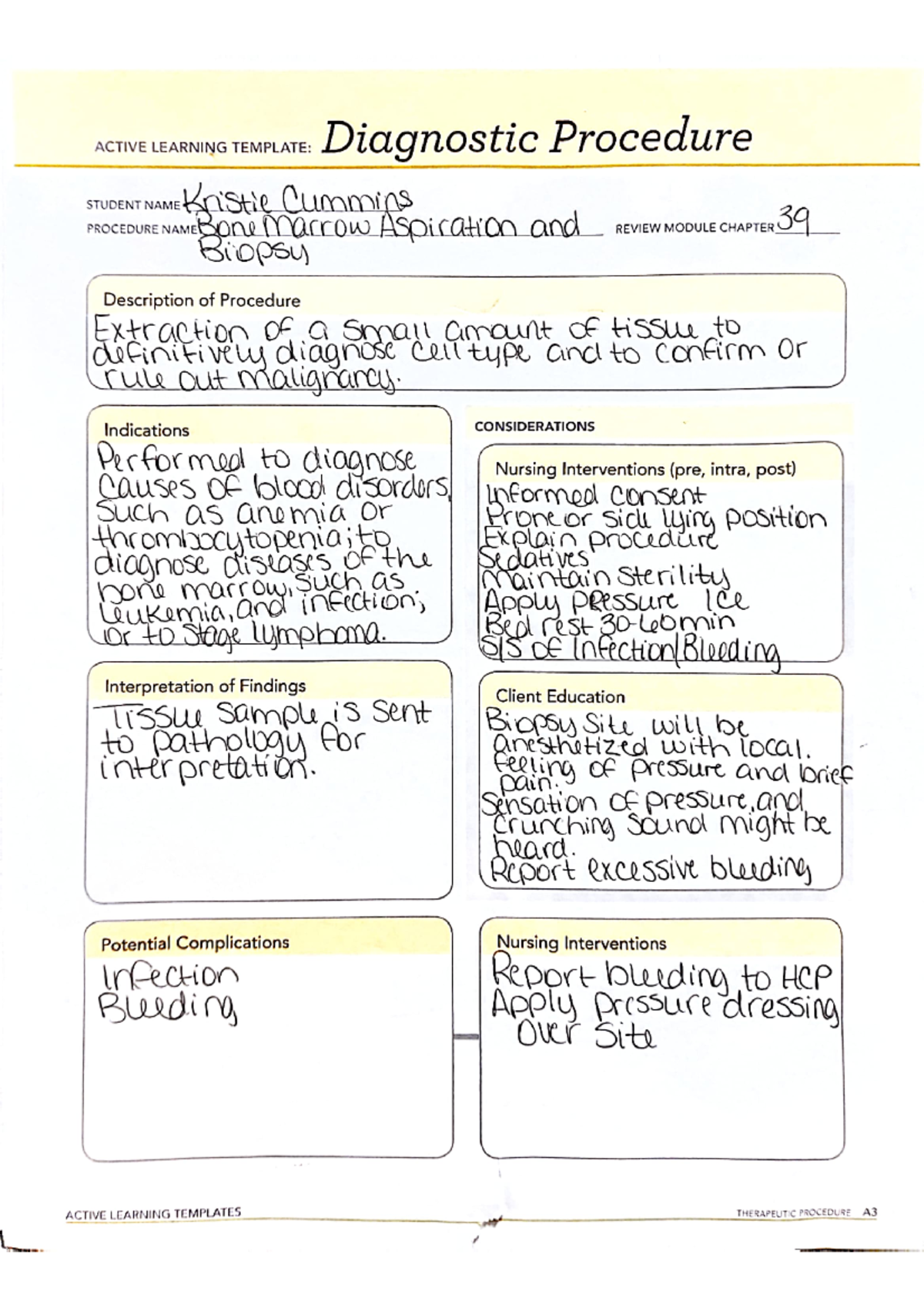 Bone Marrow Aspiration Biopsy - 22FA.RNSG.1443.F30C - Studocu