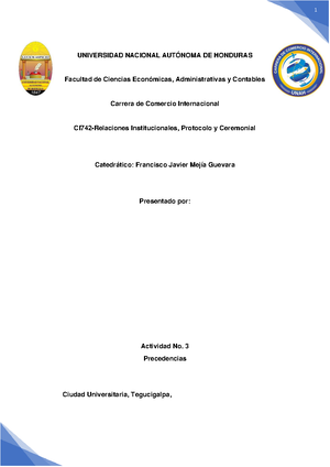 Examen I ER Parcial - PROTOCOLO - Relaciones institucionales y protocolo ceremonial. - Studocu